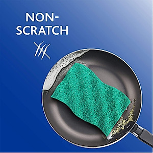 O-Cedar Scrunge Multi-Use (Pack of 6) Non-Scratch, Odor-Resistant All-Purpose Scrubbing Sponge Safely Cleans All Hard Surfaces in Kitchen and Bathroom, 6 Count (Pack of 1), Blue