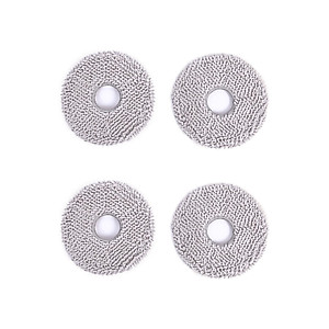 ECOVACS Washable Mopping Pads 4 PCS Per Pack for DEEBOT X2 Omni/ T20 Omni/ T10 Omni/ X1 Omni/ X1 Turbo Series Robot Vacuum and Mop Cleaner, Gray