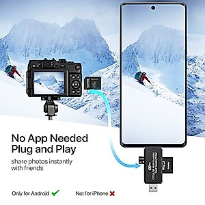 Micro USB OTG to USB 2.0 SD Card Adapter, COCOCKA Micro SD Card Reader，Trail Camera Memory Card Adapter Connector for Android Phone/Computer，Supports SD/SDHC/SCXC/MMC/MMC Micro