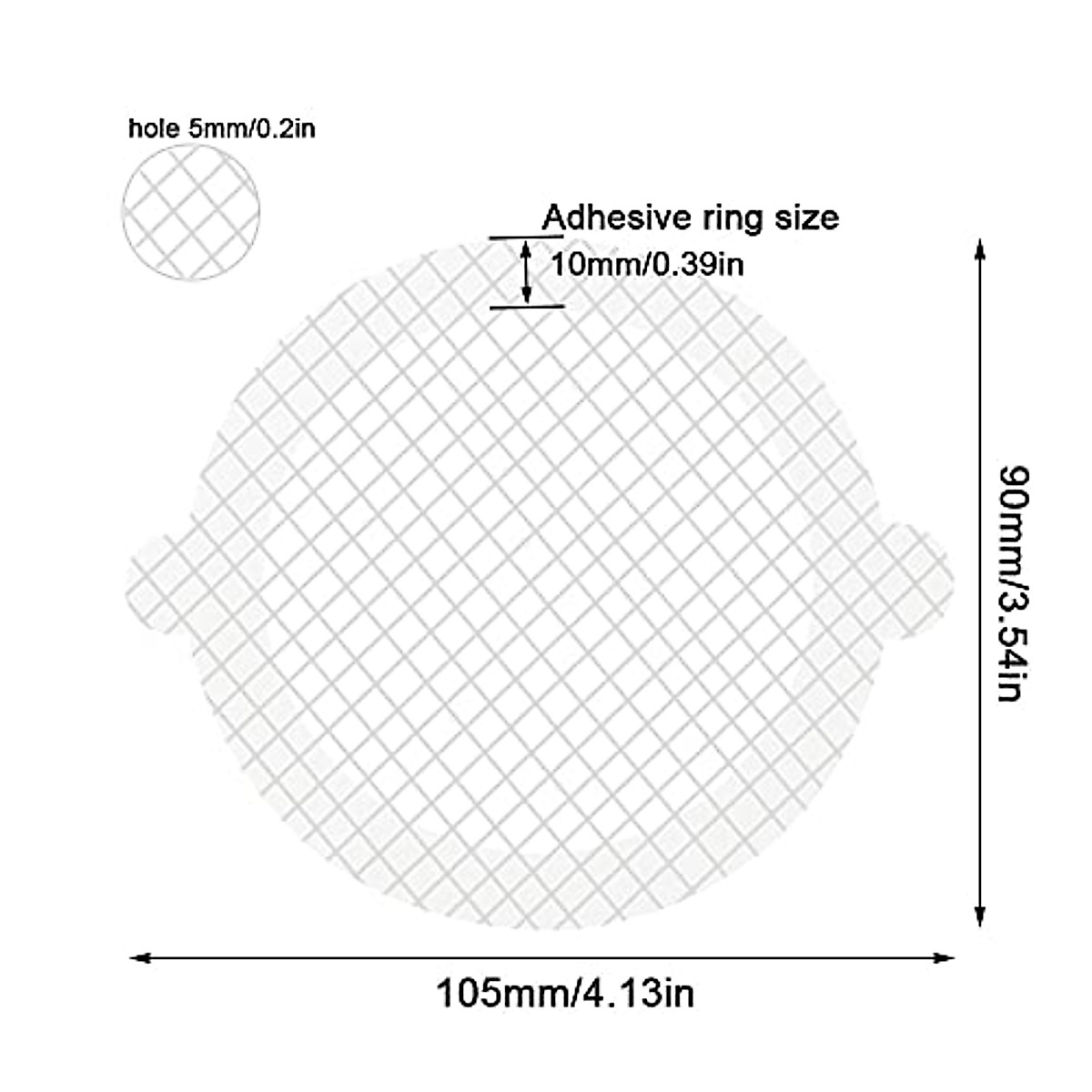 25 Pack Disposable Shower Drain Hair Catcher Floor Sink Strainer Filter Mesh Stickers Shower Drain Dog Hair Catcher Cover for Kitchen Bathroom