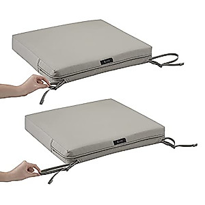 Classic Accessories Ravenna Water-Resistant 72 x 21 x 3 Inch Patio Chaise Lounge Cushion, Mushroom, Patio Cushion