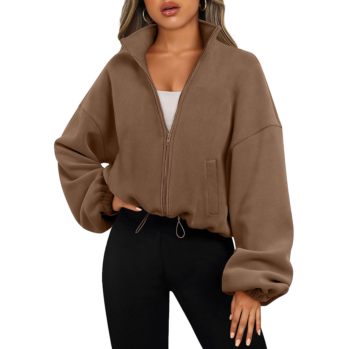 AUTOMET Womens Hoodies Fleece Bomber Jackets Oversized Sweatshirts Winter Sweaters Long Sleeve Fall Crop Coats Puffers Sherpa Trendy Fall Outfits Tops Fashion Clothes 2024