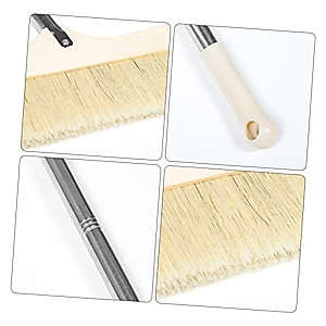 HOMOCONO Stitching Broom Indoor Broom Floor Cleaning Brooms House Broom Angle Brooms Floor Broom Soft Broom Sweeping Broom Soft Bristle Cleaning Brush Broom Outdoor Kitchen Broom Wooden