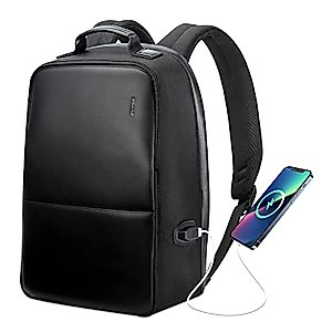 BOPAI Anti-Theft Business Backpack 15.6 Inch Laptop Water-Resistant with USB Port Charging Travel Backpack Anti-Glare Functional Rucksack Light-Weight Backpack for Men (15.6 inch, Black)