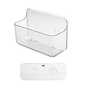 2pc Plastic Wall Mount Organizer, Adhesive Clear Cabinet Door Organizer,Acrylic Shelves for Wall,No Drilling Hang Walls,with Self Adhesive Tape, for Bathroom, Kitchen, Living Room