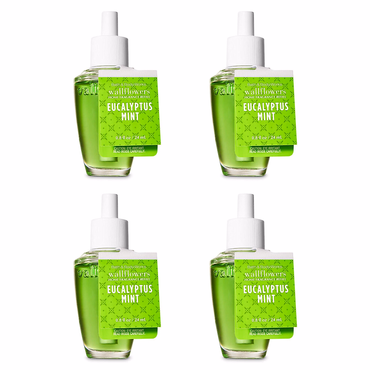 Bath & Body Works Eucalyptus Mint Fragrance Bulb- Bundle of 4