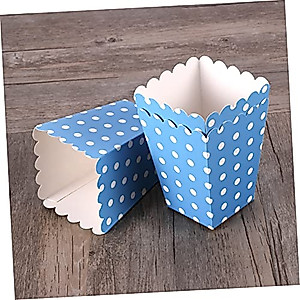 TIDTALEO 24pcs Popcorn Boxes Disposable Containers Popcorn Containers Popcorn Boxes Container Party Decoration Supplies Snack Box Foldable Decorative Items Dot Design Snack Box