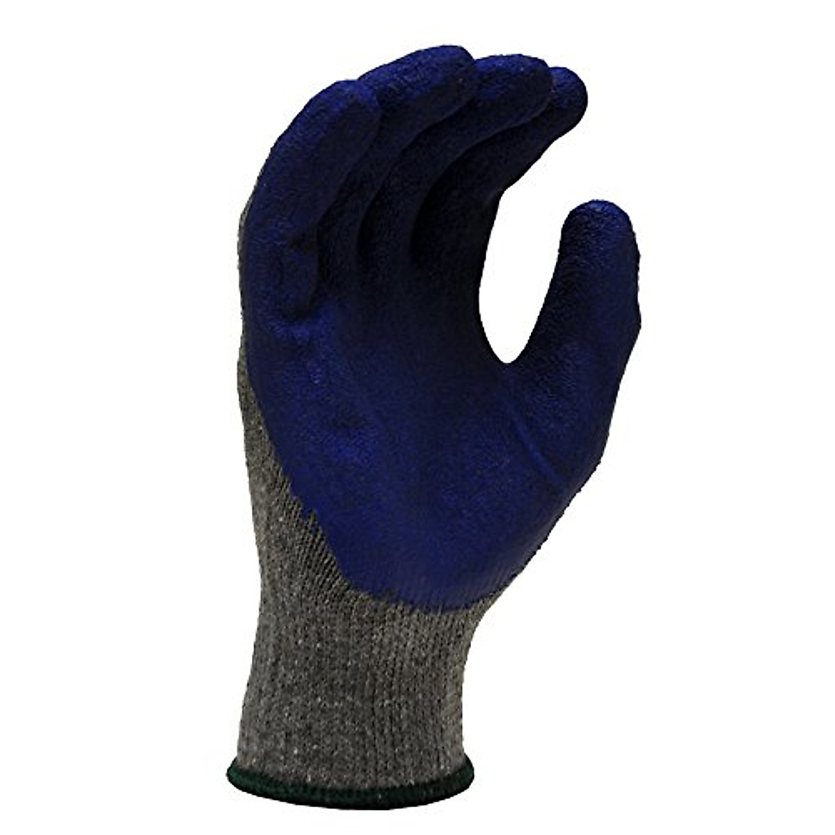 G & F 1511L-DZ Rubber Latex Coated Work Gloves for Construction, Blue, Crinkle Pattern, Men's Large (Sold by dozen, 12 Pairs)