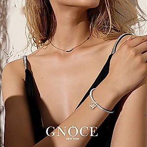 GNOCE 18K Rose Gold Charm Pendant 925 Sterling Silver You Are The Queen Crown Dangle Charm With Cz Fairytale Princess Prince Noble Splendor Shine Crown Bead Fit All Bracelet Necklace