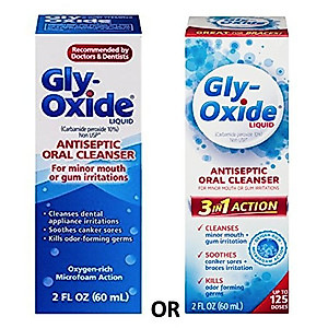 Gly-Oxide Alcohol-Free Antiseptic Mouth Sore Rinse, 2 oz, Packaging May Vary