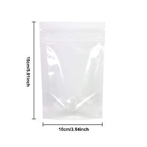 100 Pack Clear Zipper Stand Up Pouch Bag, Dry Fruit Food Packaging Bag, Moisture-Proof Transparent Sealing Bag Resealable Ziplock Snack Food Tea Pouches (3.94" x 5.91")