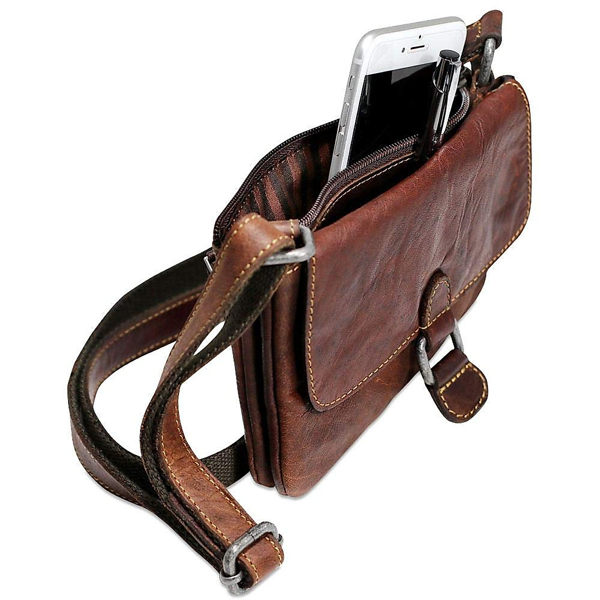 Voyager Mini Crossbody #7610 (Brown)