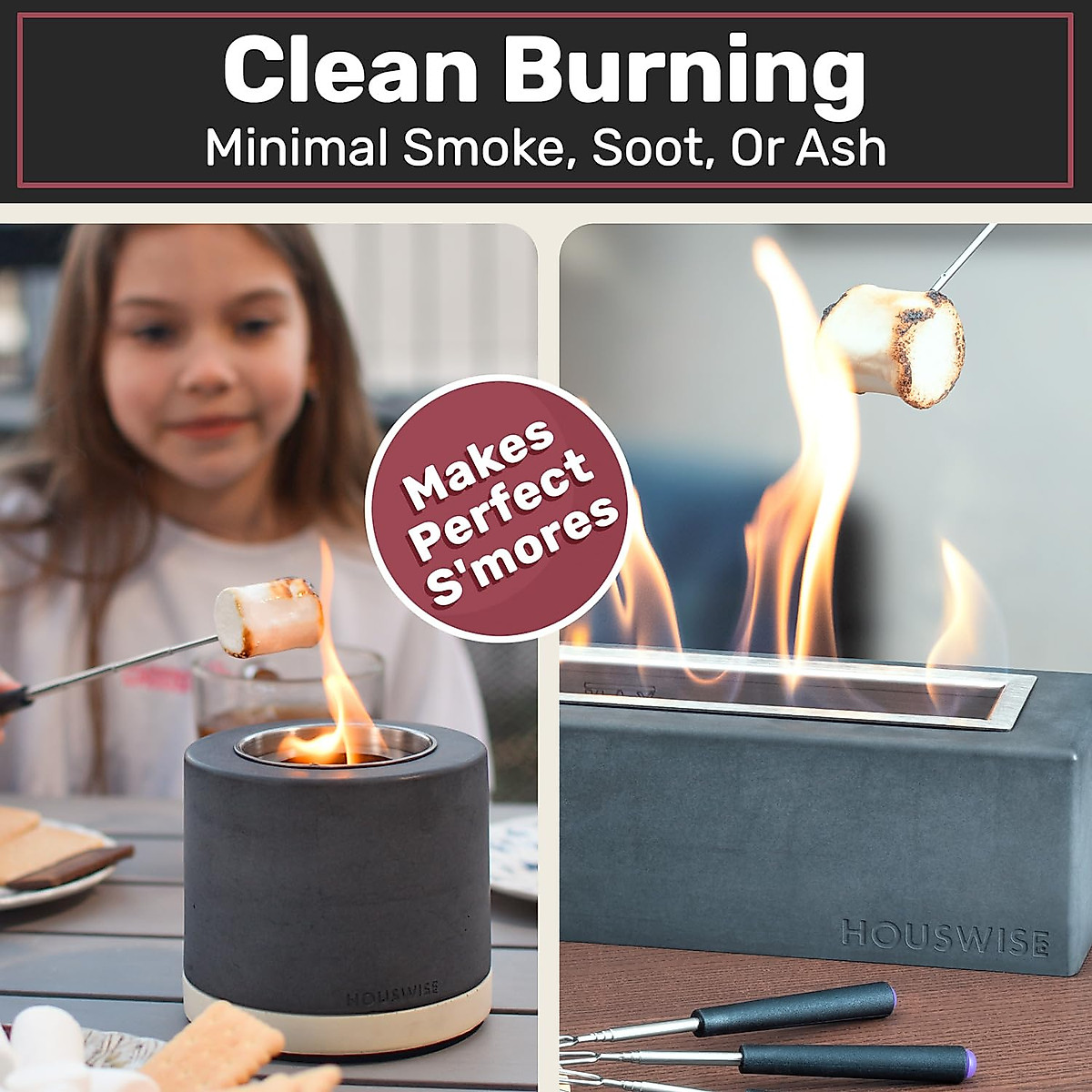 Bio Ethanol Fireplace Fuel 1 Liter - Bioethanol Fuel Tabletop Fire Pit, Bio Ethanol Fuel for Table Top Fire Pit & Ethanol Fireplaces - Made in USA