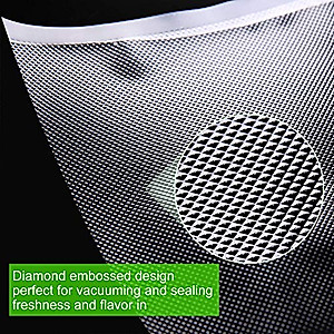 ILokey Vacuum Sealer Bags Rolls, 2 Rolls 8”x 16.5' and 2 Rolls 11”x 16.5', Sealer Bags for Food Storage, Commercial Grade Food Saver Bags, Heavy Duty Embossed and Custom-Sized Design, BPA-Free, Perfect for Sous Vide (2 Pack 8" x 16.5' and 2 Pack 11" x 16.