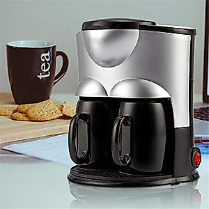 GRCQLWT Coffee Machine Espresso Coffee, Household Drip Automatic Tea Machine Small Mini Double Cup American Coffee Machine