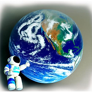 homecozy Creative Home Decoration Throw Pillow 3D Simulated Space Planet Floor Cushion for Children's Toys and Photographic Props 16x16 Inches Earth