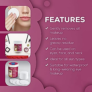Andrea Eye Q's Oil-free Eye Makeup Remover Pads, 65-Count (Pack of 3)
