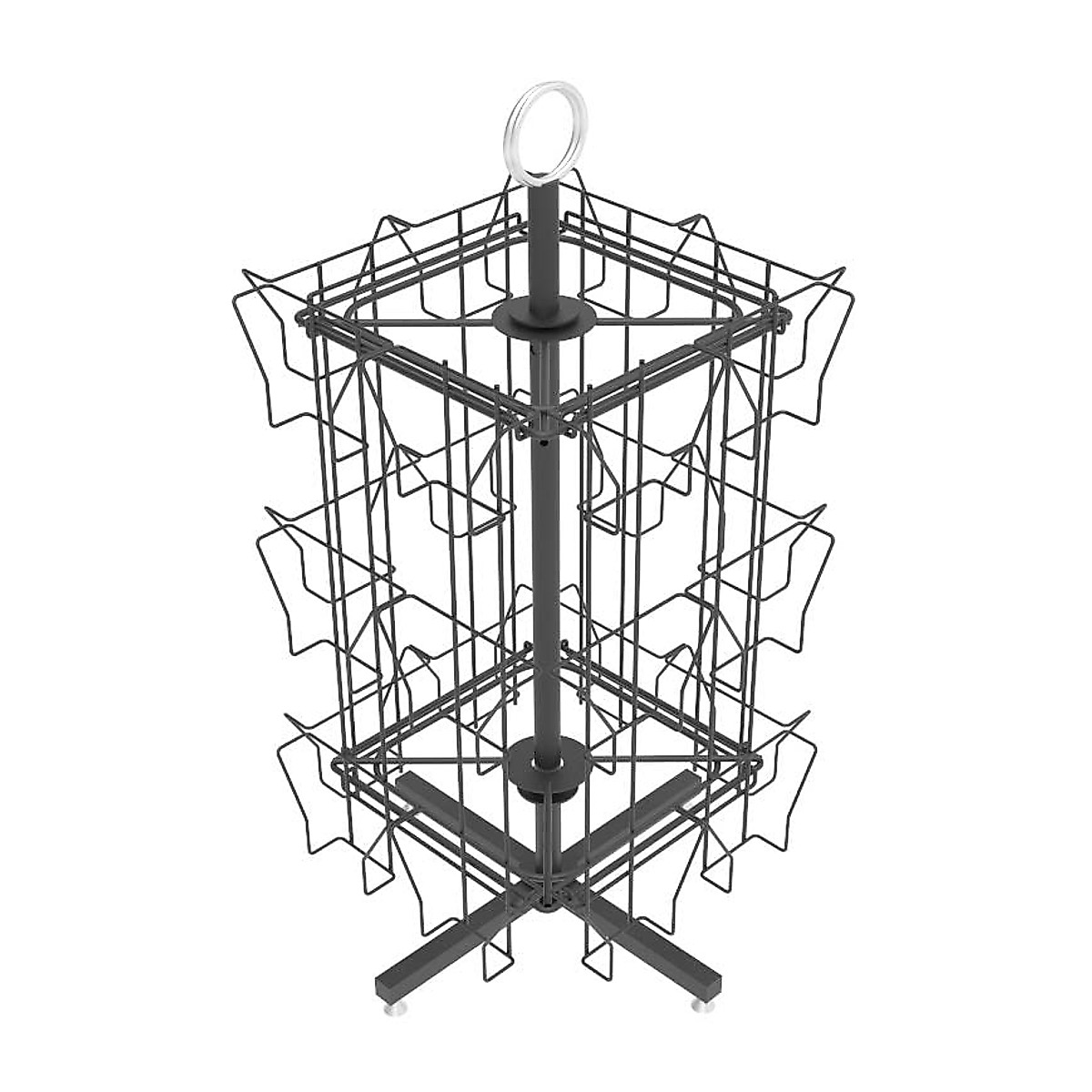 FixtureDisplays® 24 Pocket 5X7 Greeting Card Rack Post Card Birthday Christmas Holiday Display Rack Stand Countertop Tabletop Spinner Rack 15128