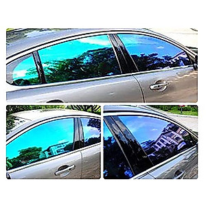 XhuangTech Chameleon Purple Car Side Window Tint Solar Film Protection Scratch Resistant 20% VLT 19.29" in x 9.84' Ft Feet
