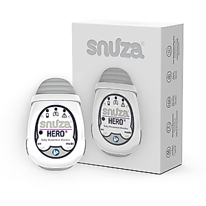 SNUZA Hero - Portable, Wearable Baby Abdominal Movement Monitor with Vibration and Alarm. - Newly Upgraded - Safer Sleeping for Infants.
