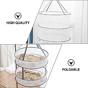 BESPORTBLE Collapsible Mesh Basket Dryer Net Hanging Mesh Organizer Basket Folding Hanging Dryer for Sweater Socks Towels Underwear Bras 61cm