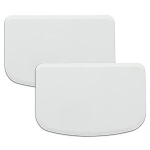 Plastic Bench Scraper for Baking - The Perfect Bowl Scraper, Dish Scraper, Bread Cutter, Dough Cutter, and Dough Scraper - Good Grip Pan Scraper for Kitchen Baking Tools 2 Piece, White - By RamPro