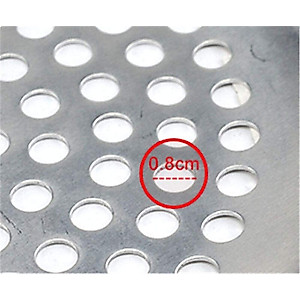 qiuqiu Pizza Plates Pizza Stainless Steel Pans with Holes Nonstick Round Pizza Baking Tray Plate Bakery Pizza Tools Oven Outdoor Mesh Net Metal-16inch (40cm)