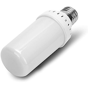 Flame Flickering Glowing Amber Fire Effect LED Light Bulb in E26 Medium Edison Screw Base DC 12 Volt Landscaping Low Voltage Lighting for Home Landscape Outdoor Battery System 4W