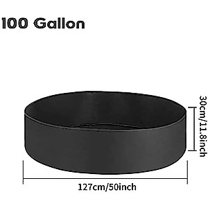 yoosioo 100 Gallon Plant Grow Bags, Raised Garden Planting Bag for Potatoes Vegetables and Fruits, Fabric Felt Raised Planter with Super High Capacity (Black)