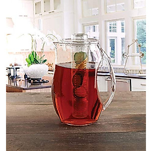 Large Fruit Infuser Water Pitcher (2.9 Quart / 93 Oz) – Shatterproof Acrylic Infusion Jug for Iced Tea, Juice, Beverages, Water, Lemon, Fruit & Herbs – BPA Free