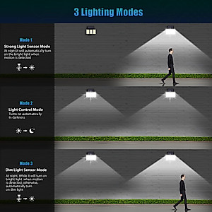 TYCOLIT 2 Packs Solar Outdoor Lights Motion Sensor,108 LED Solar Security Lights,3 Heads IP65 Waterproof Solar Flood Lights,Dusk to Dawn Outdoor Wall Light with 16.4ft Cable for Porch Patio Garden