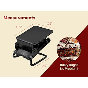 Wise Linkers Rug Clips (4 pcs) Wire Back Rug Clips for Wall Hanging Rugs Quilts Hanger Clamps Black