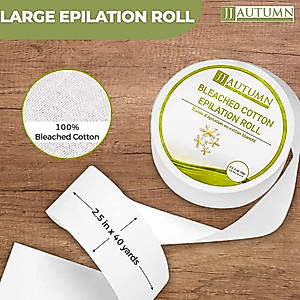 Cotton Wax Strips Roll | Waxing Strips for Face, Body, and Eyebrows | Salon Grade Facial Wax Strips for Hair Removal | No Irritation & Pain | 40-Yard Epilation Wax Strip Roll for Men & Women