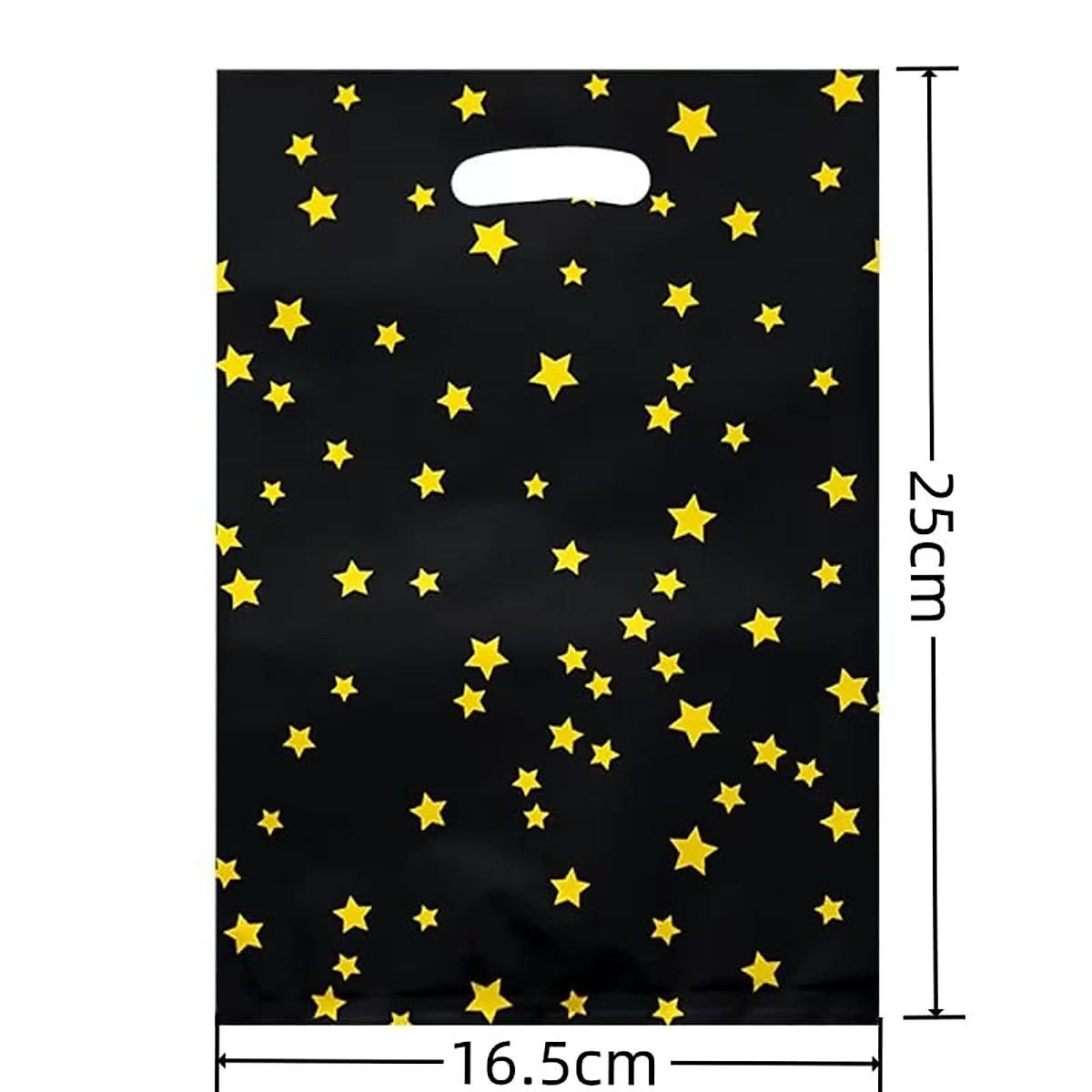 Kiorevy 20 Pcs Black and Gold Cute Star Party Favors Bags Goodie Bags Goody Bags Treat Bags for Birthday Graduation Baby Shower Christmas New Year Party Decorations Supplies