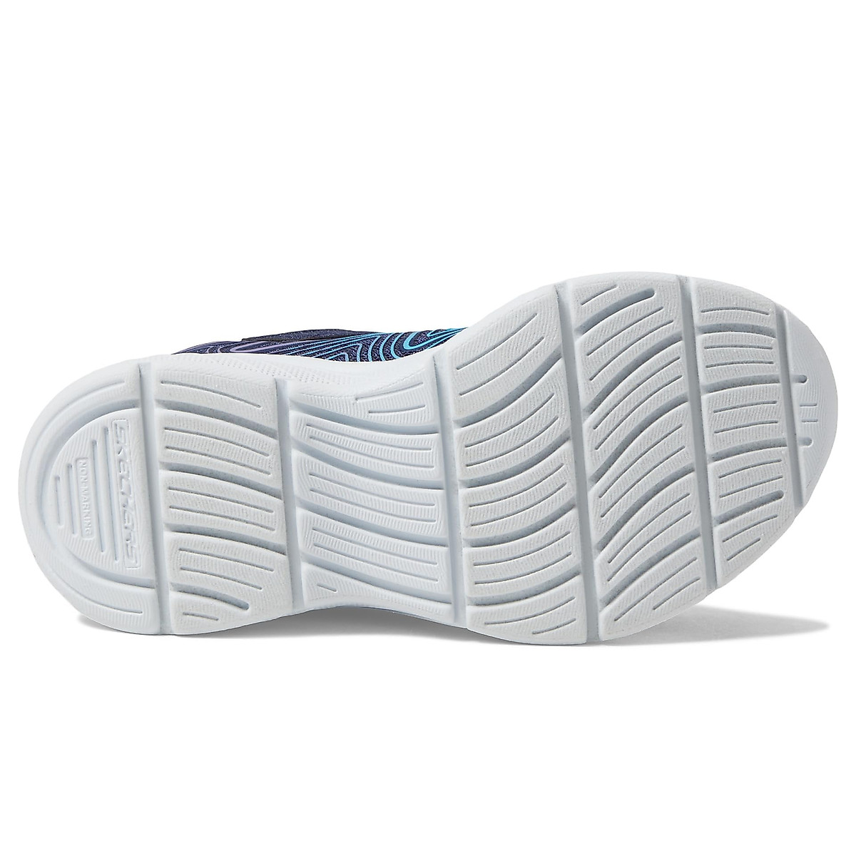 Skechers Microspec Plus-Swirl Sweet Sneaker, Navy/Multi, 13 US Unisex Little Kid