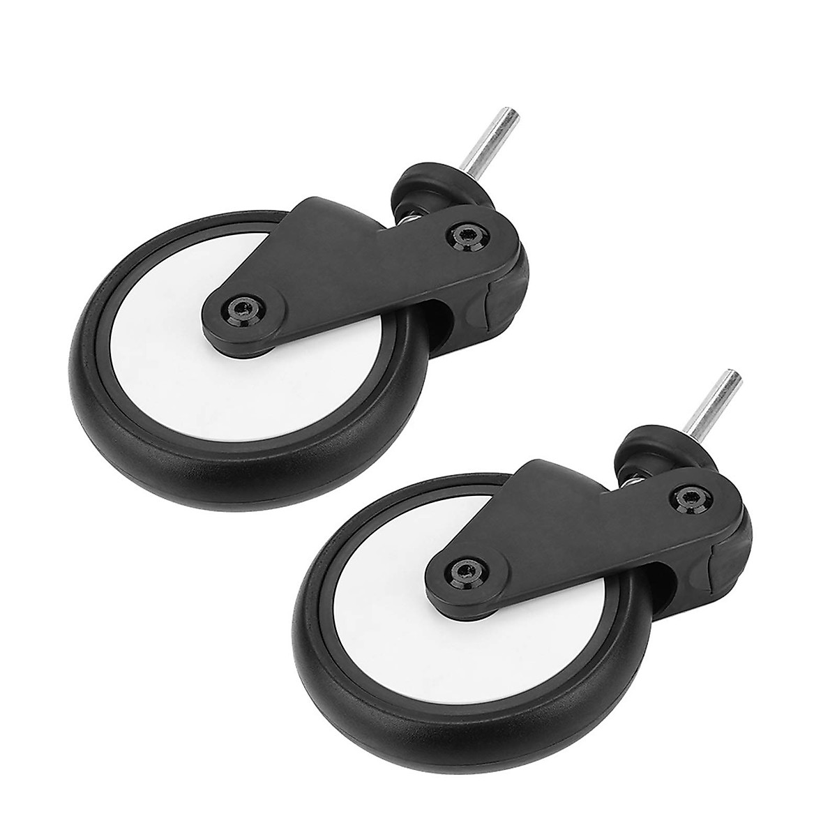 Stroller Wheels Replacement, Stroller Wheel Accessory Baby Stroller Front Wheel Set Stroller Wheel Bearing Wheel Rubber Kids Carriage Mini Wheel for Yoyo, Kiddopotamus, Chbaby（a Pair of Front Wheels）