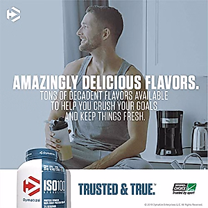 Dymatize Nutrition ISO 100, Whey Protein Powder, Gourmet Chocolate, 5 Pound