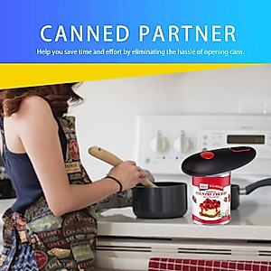 Electric Can Opener, No Sharp Edge Can Opene, One-Touch Electric Can Opener with Auto Shut,Best Kitchen Gadgets Electric Can Openers For Seniors With Arthritis