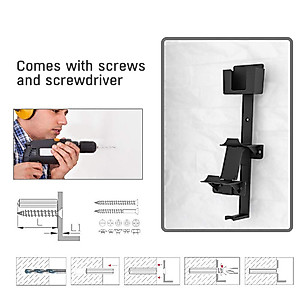 EJGAME Dual Game Controller & Headphone & Media Remote Stand Wall Mount Holder Compatible with PS5,/PS4/Xbox ONE/Series X/Switch,Stay Organized(Black)