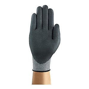 Ansell Healthcare 11537110 Series 11-537 HyFlex HPPE Glove, 3/4" Dipped, 18 Gauge, Size 11, Cool Gray (Pack of 144)