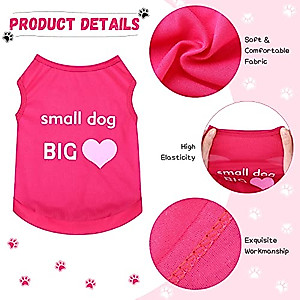 8 Pieces Pet Shirts Printed Puppy Shirts Soft Dog Shirt Pullover Dog T Shirts Cute Dog Sweatshirts Valentine's Day Puppy Girl Clothes Dog Outfits Small Dog for Pet Dogs Cats (Cute Pattern,Size S)