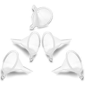 Mini Funnel 5-Pack for Lab Bottles, Sand Art, Perfume, Spice, Powder, Essential Oil, Recreational, Kitchen Food Grade Small Plastic