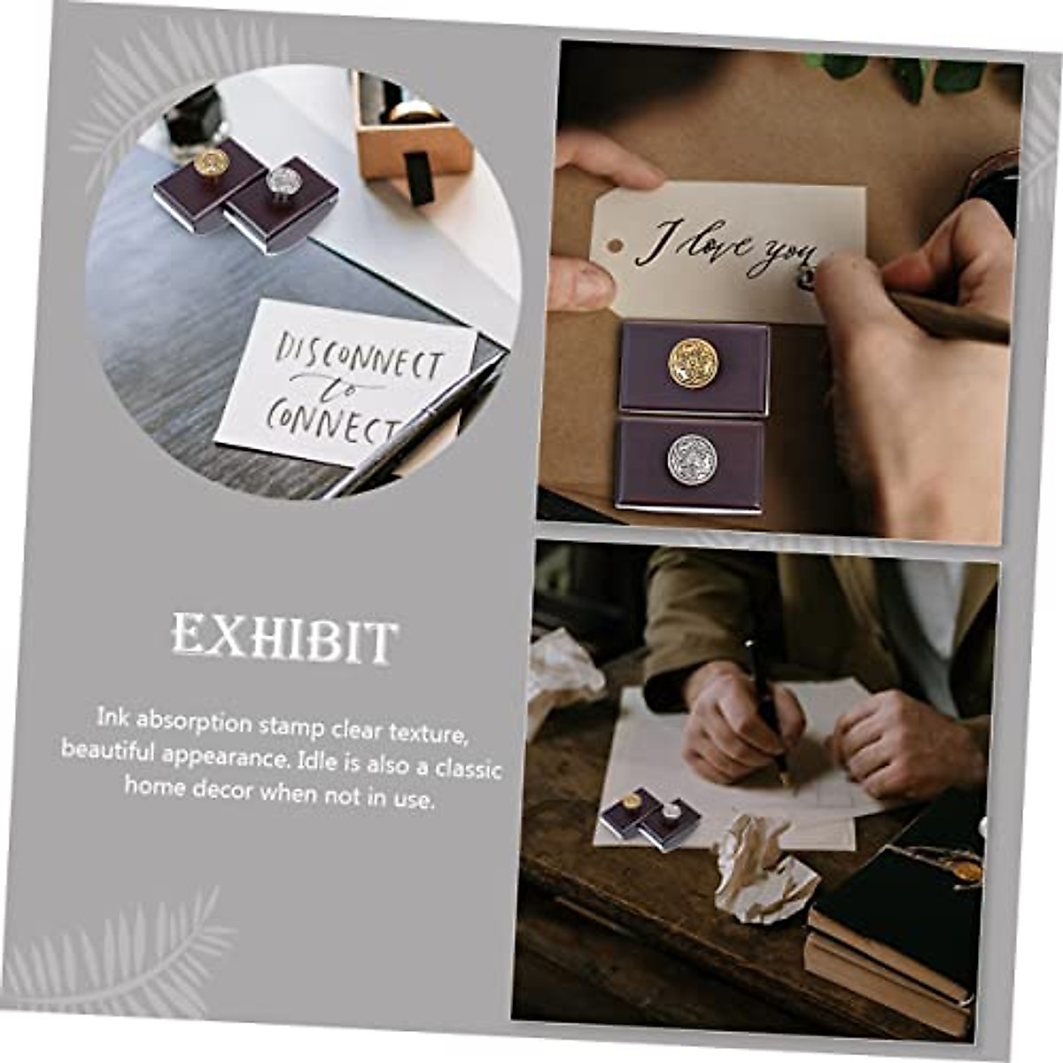 Tofficu Ink Absorber Leather Tooling Desktop Desk Embosser Stamp Wood Rocker Blotter Ink Blotter Paper Portable Desk Table Office Ink Quick-Drying Tools Ink Quick-Drying Stamp Wooden Pen