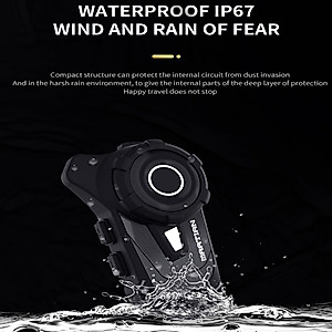 Martian Motocycle Helmet Bluetooth 5.1 Headset Wireless IP67 Waterproof Motoriding, Biking & Skiiing/BlueT-S2 /1000M Intercom/2 in 1 Microphone/2 Riders Intercom/