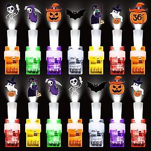 Erweicet Halloween Party Favors for Kids, 36 PCS Halloween Light Up Finger Lights for Halloween Goodie Bag Stuffers