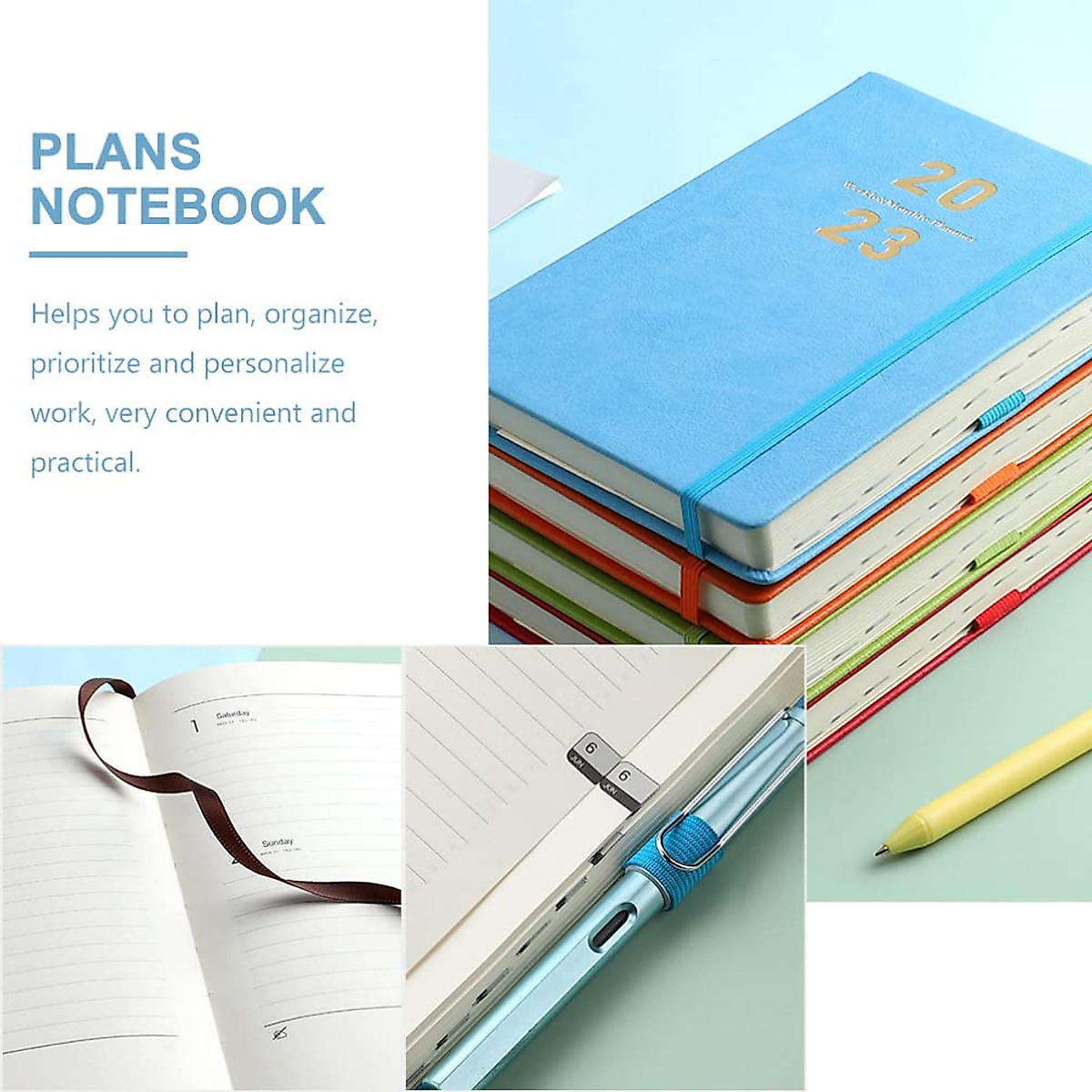 Zerodeko 2023 Calendar Notebook 365 Day Journal Notepad Schedule Book Daily Weekly Appointment Book Time Management Manual Planner