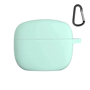 2 Pack DAYJOY Soft Silicone Protective Case Cover Compatible with JBL Tune 215TWS, Protective Skin Sleeve with Key Chain (Sky Blue+Light Green)