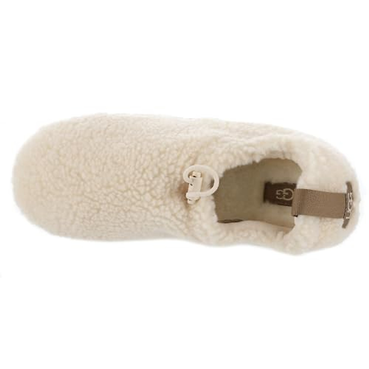 UGG Women's Plushy Slipper Slipper, Natural/ Chestnut, 8