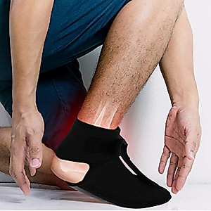 Healifty Plantar Fasciitis Socks Night Splints Ankle Brace Foot Pain Support Sleeve Wrap Orthotic Brace for Plantar Fasciitis Sprains Black Size M Plantar Fasciitis Sock Night Splint