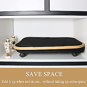 Laundry Basket with Wheels, 80L Rolling Laundry Basket with Lid and Removable Bag, Collapsible Dirty Clothes Basket with Wheels for Bedroom, Bathroom, Dorm, black